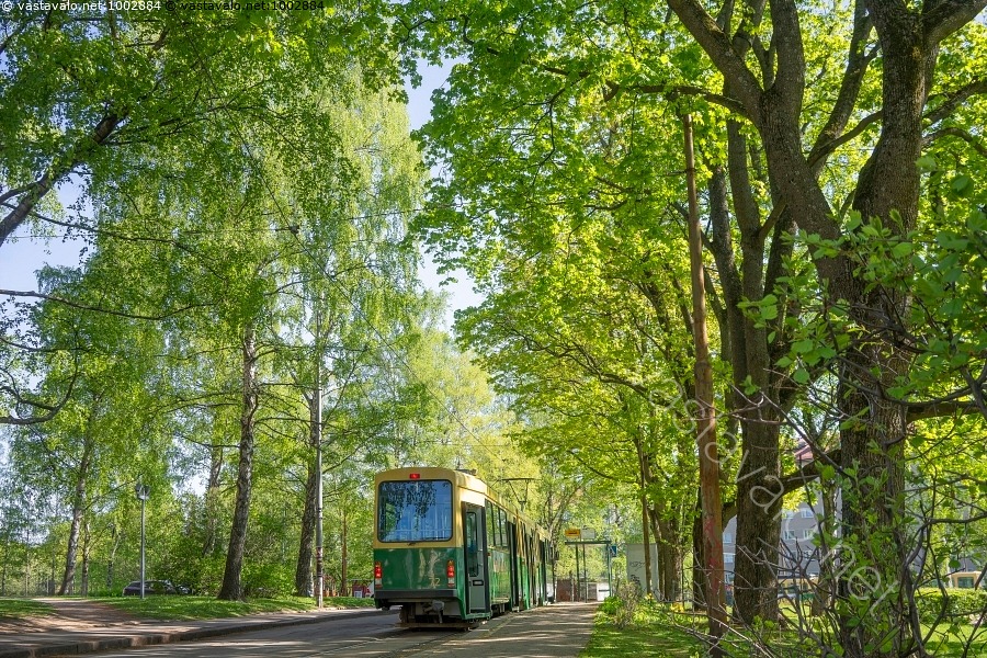Kuva: Helsingin kesäistä tunnelmaa - Helsinki raitiovaunu katu puisto ...