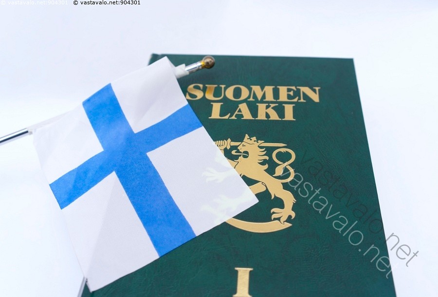 Kuva: Suomi ja Suomen laki - lakikirja Suomen lippu siniristilippu laki ...