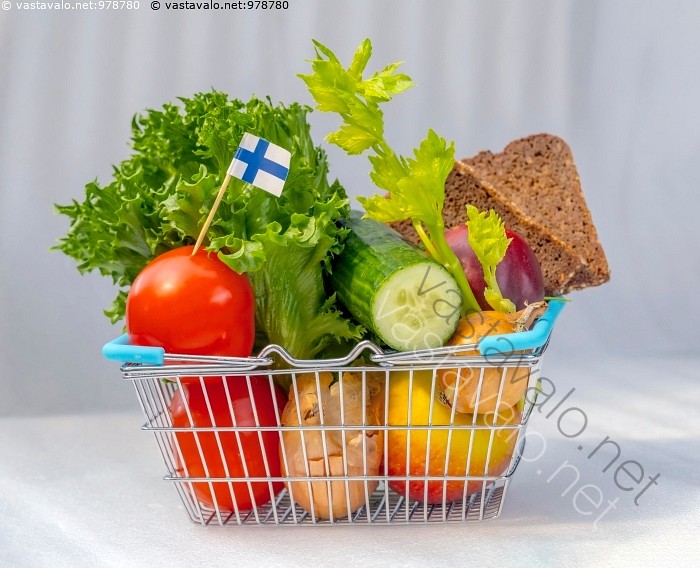 Kuva: Terveellisen ruokakorin sisältö - ruokakori ruoka vihannes ...