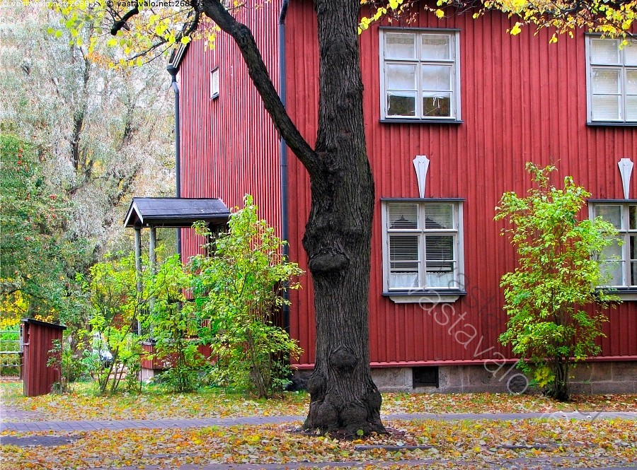 Kuva: Punaista ja vihreää - puutaloalue 1920-luku puutalo ...