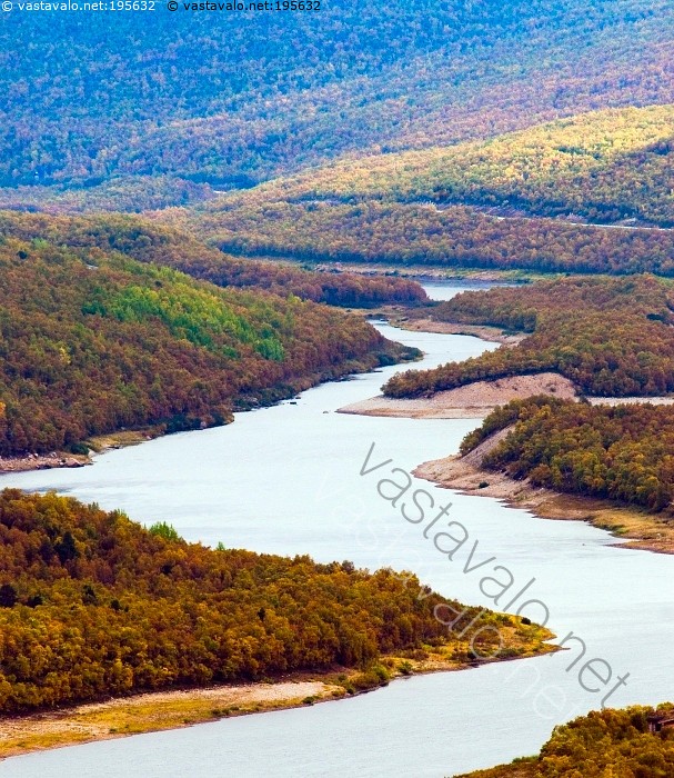 Kuva: Tenojoki 1 - maisema Lappi Teno Tenojoki Utsjoki joki kesä raja ...