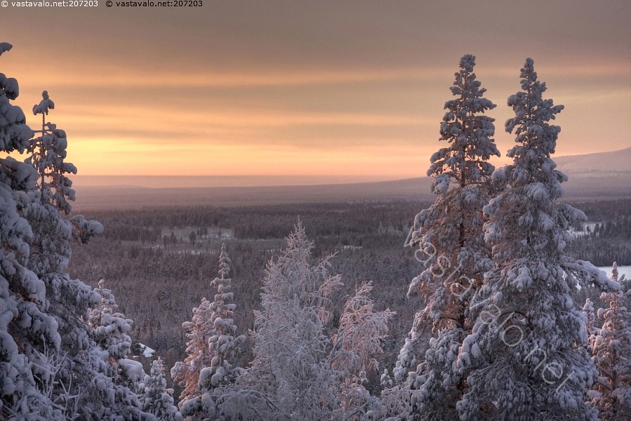 Kuva: Postikorttimaisemaa - maisema tunturimaisema talvimaisema lappi ...