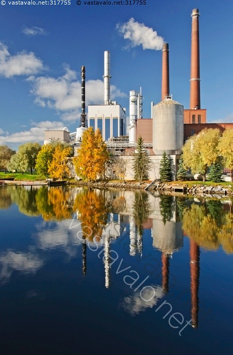 Kuva: Tehdasmiljöö - tehdas UPM paperitehdas Tervasaari Valkeakoski ...