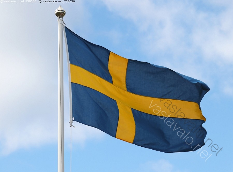 Kuva: Ruotsin lippu - Ruotsi Ruotsin valtio lippu skandinaavinen tunnus ...