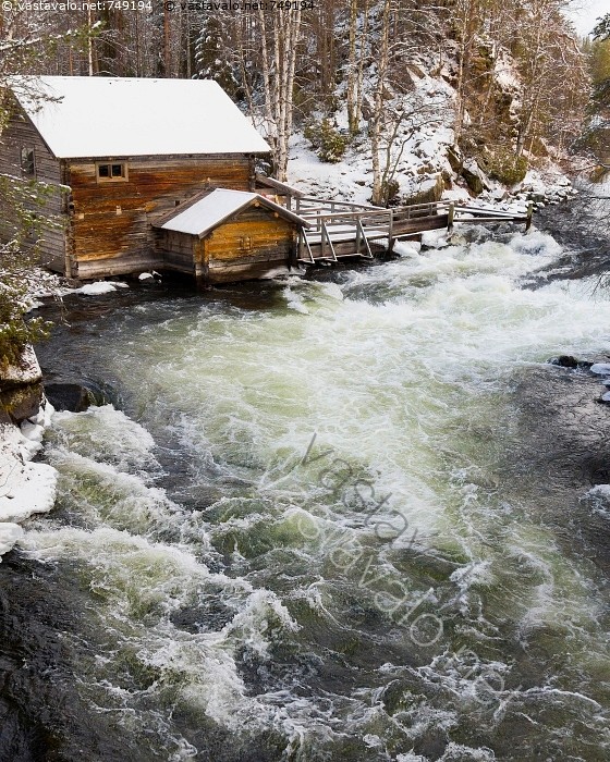 Kuva: Myllykoski - joki koski Myllykoski Kitkajoki vaellusreitti mylly ...