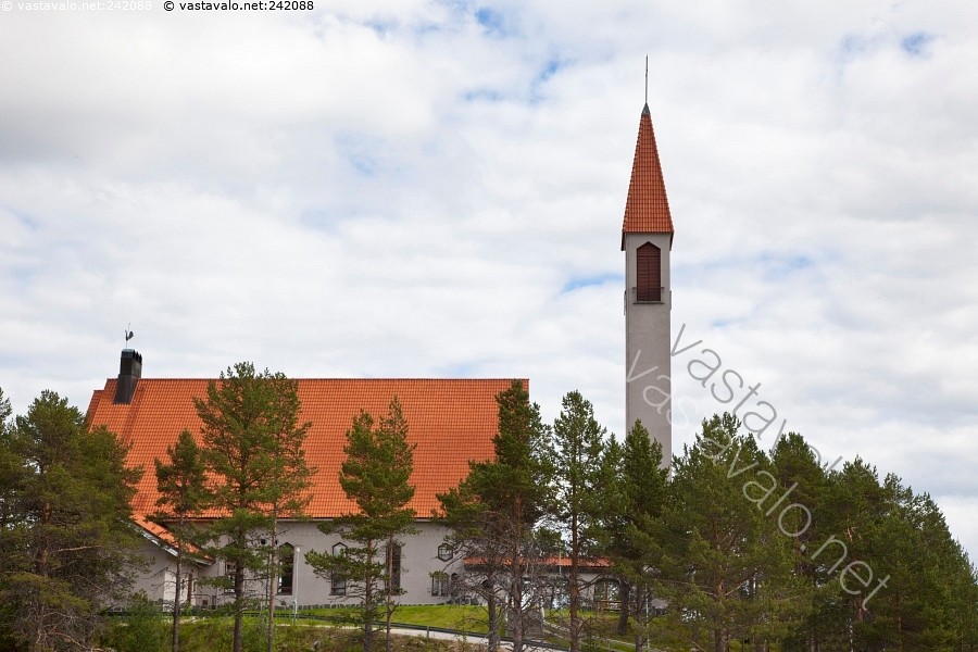 Kuva: Hetan kirkko - kirkko seurakunta Lapinmaa mänty Lappi Enontekiö ...
