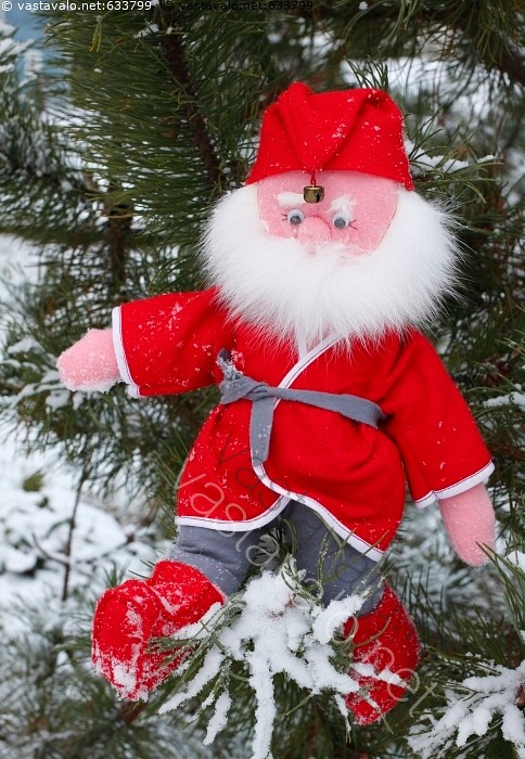 Kuva: Tonttu puussa - joulutonttu tonttu joulu joulunaika punanuttu ...