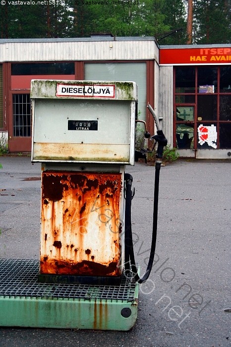 Kuva: Kylmä asema - diesel mittari vanha lopetettu huoltoasema ...