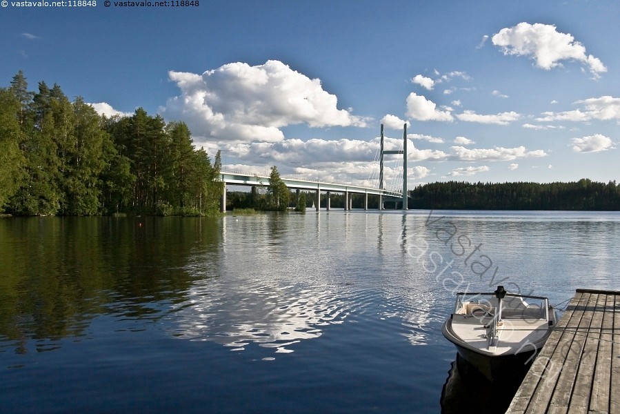 Kuva: Tähtiniemen silta - Tähtiniemen silta Heinola vinoköysisilta ...