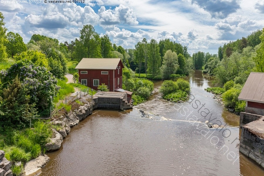 Kuva: Koskimaisema - mylly myllyrakennus vanha Porvoonjoki rakennus ...