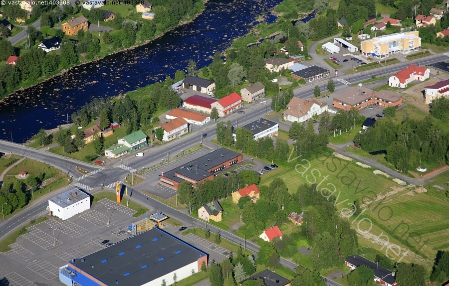 Kuva: Kalajoki 7 - ilmakuva ilmavalokuva Kalajoki joki silta jokivarsi ...