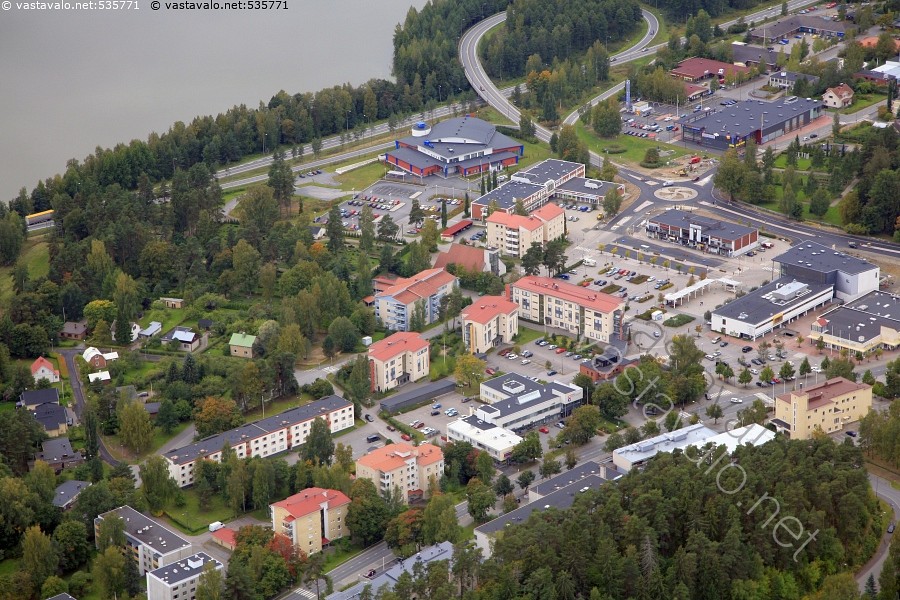 Kuva: Kangasala 10 - ilmakuva ilmavalokuva kaupunkimaisema keskusta ...