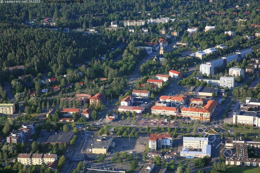 Kuva: Kuusankoski 1 - ilmakuva ilmavalokuva koski virta joki Kymijoki ...