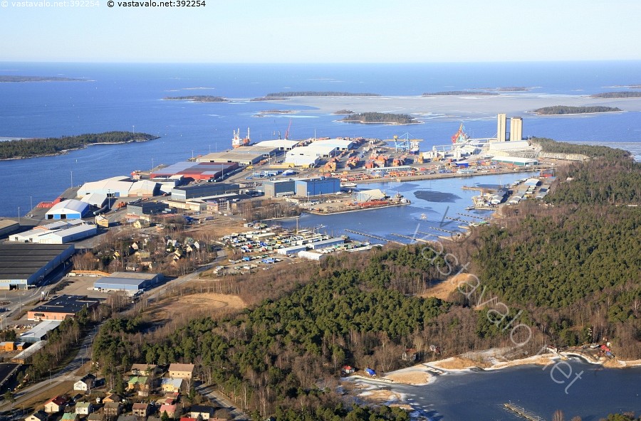 Kuva: Rauman satama - ilmakuva ilmavalokuva merimaisema rantamaisema ...