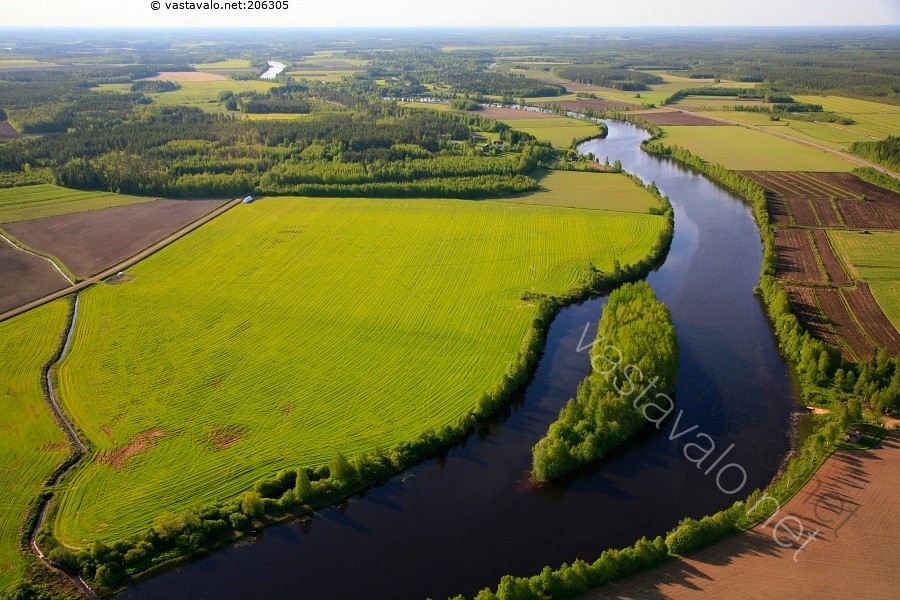 Kuva: Siikajoki - ilmakuva ilmavalokuva Siikajoki Siikalatva Pohjois ...