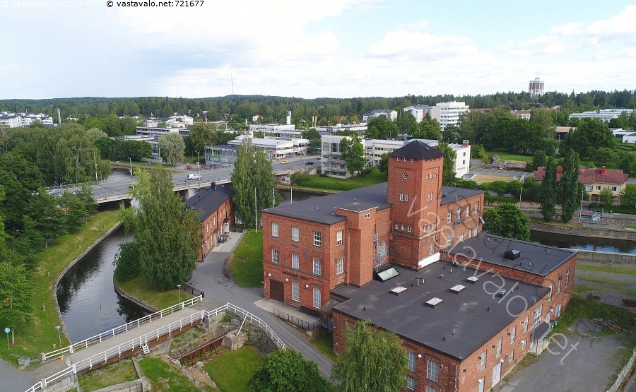 Kuva: Valkeakoski 1 - ilmakuva ilmavalokuva Myllysaari vanha tehdas ...