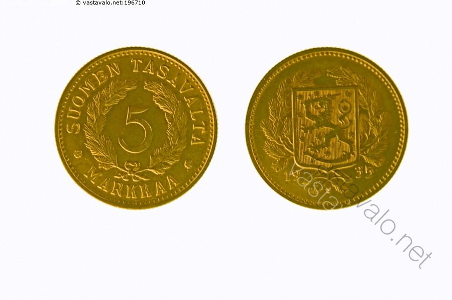 Kuva: Suomen vanhat kolikot: Viisi markkaa 1935 - 5 viisi markkaa ...