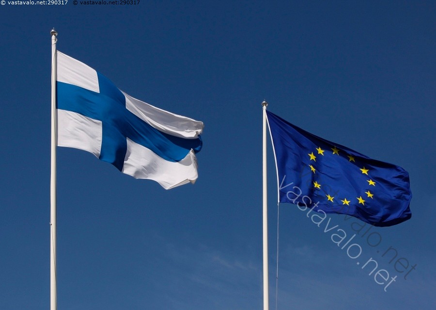 Kuva: EU päivä - EU päivä lippu lipputanko euroopan unioni sininen ...