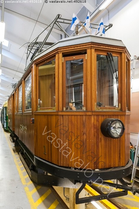 Kuva: Museovaunu Brändö - ratikka Töölön varikko raitiovaunuvarikko ...