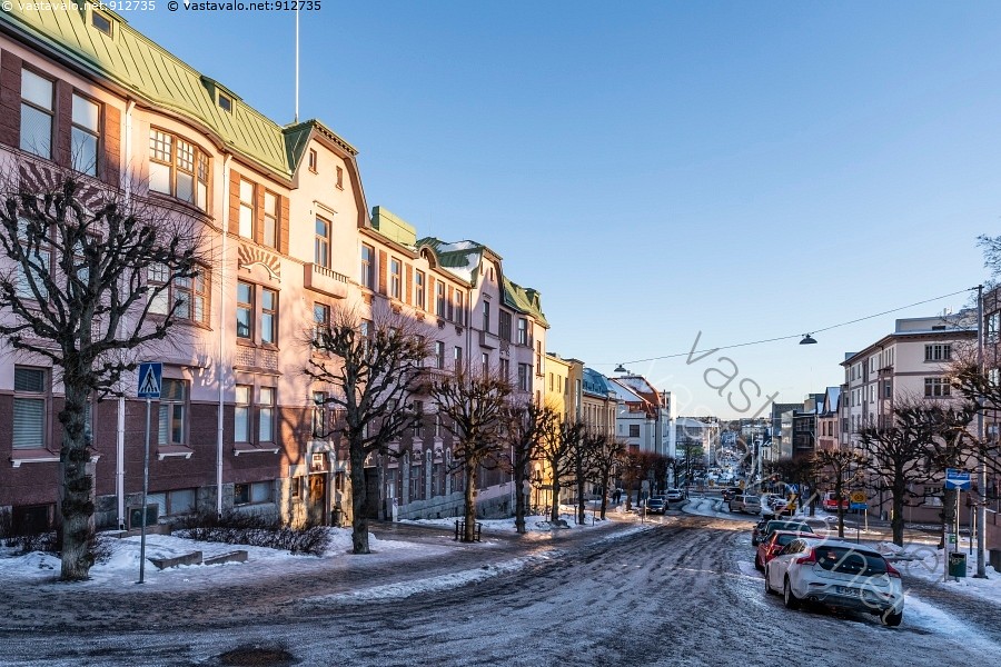 Kuva: Turkua helmikuussa - Aurakatu katu katunäkymä kaupunki ...