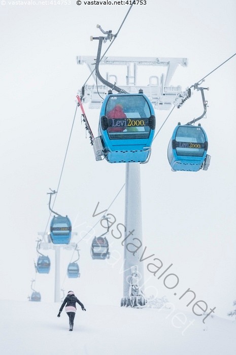 Kuva: Levin gondolihissit - Levi rinne ihminen hissi gondolihissi talvi ...