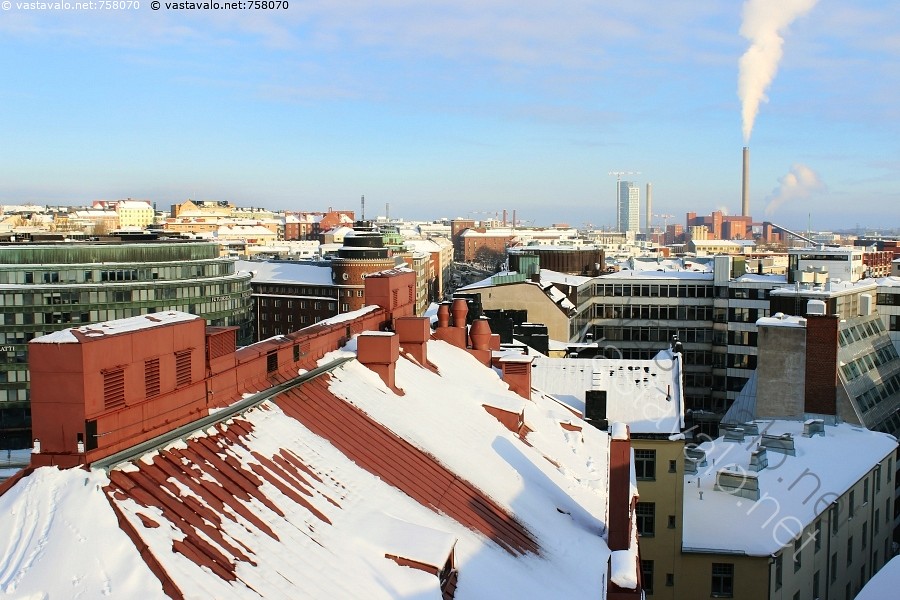 Kuva: Talvinen kaupunkinäkymä - kaupunkimaisema talvi talvinen ...