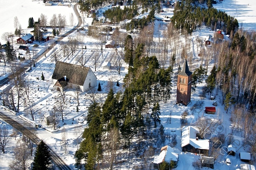 Kuva: Pernajan kirkko - ilmakuva ilmavalokuva Loviisa Pernaja Pernajan ...