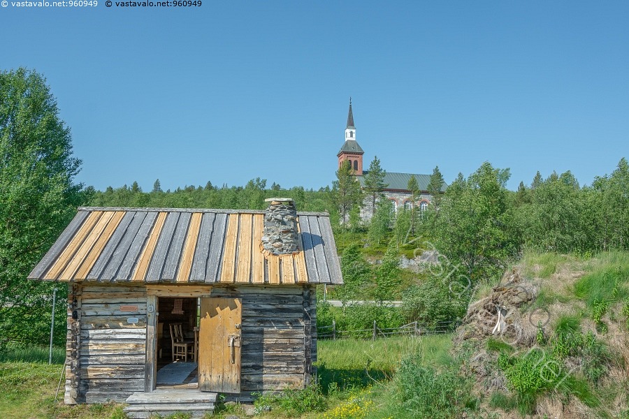 Kuva: Utsjoen kirkko ja kirkkotupa - kirkko kirkkotupa Utsjoen ...