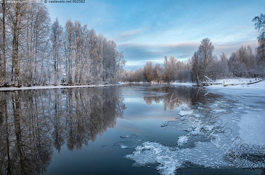 Kuva: Talvimaisema - talvimaisema jokimaisema pakkanen kylmä kaunis ...