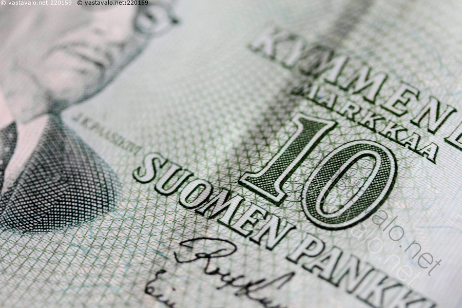 Kuva: markka aikaa - 10 markkaa seteli vanha raha poistunut kymppi kuva ...