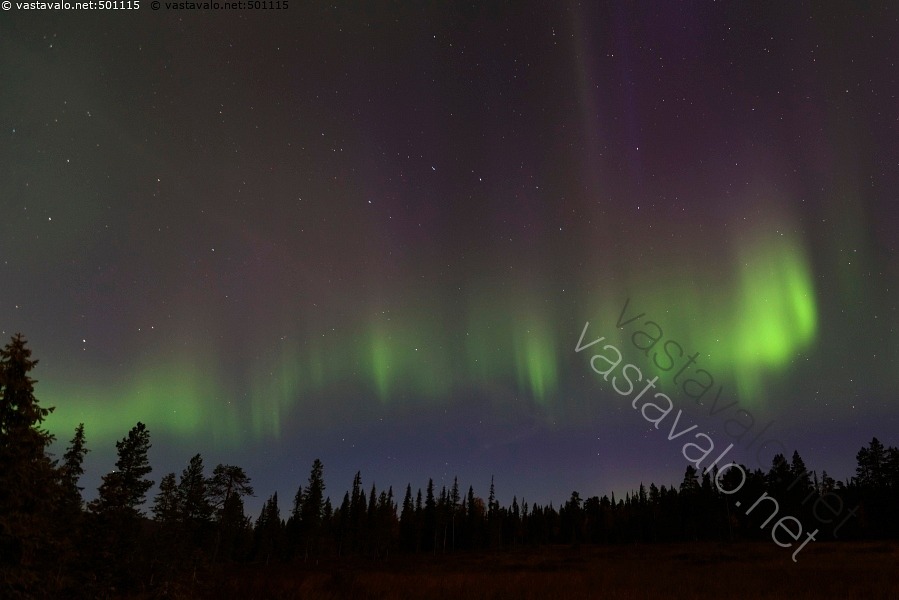 Kuva: Revontulet - Aurora borealis kansallispuisto Lapinmaisema Lappi ...