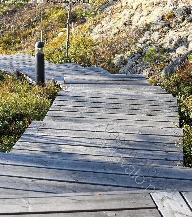 Kuva: Rinteeseen istuvat portaat - portaat puiset puinen rinne luonto ...