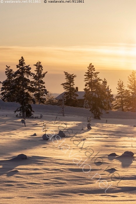 Kuva: Kaunispää - tunturi rinne Kaunispää talvi lumi luminen talvinen ...