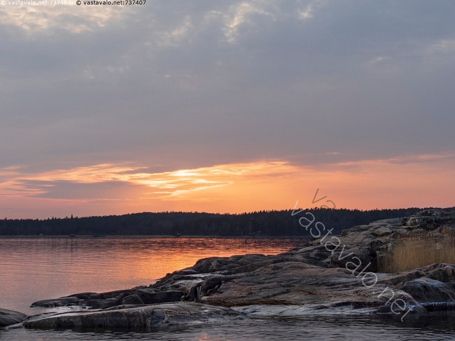 Kuva: Ruissalo - saaristo maisema saaristomaisema kevät auringonlasku ...
