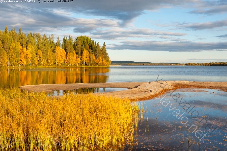 Kuva: Ruskaa Kallunkijärvellä - ruska syksy järvi hiekkasärkkä ...