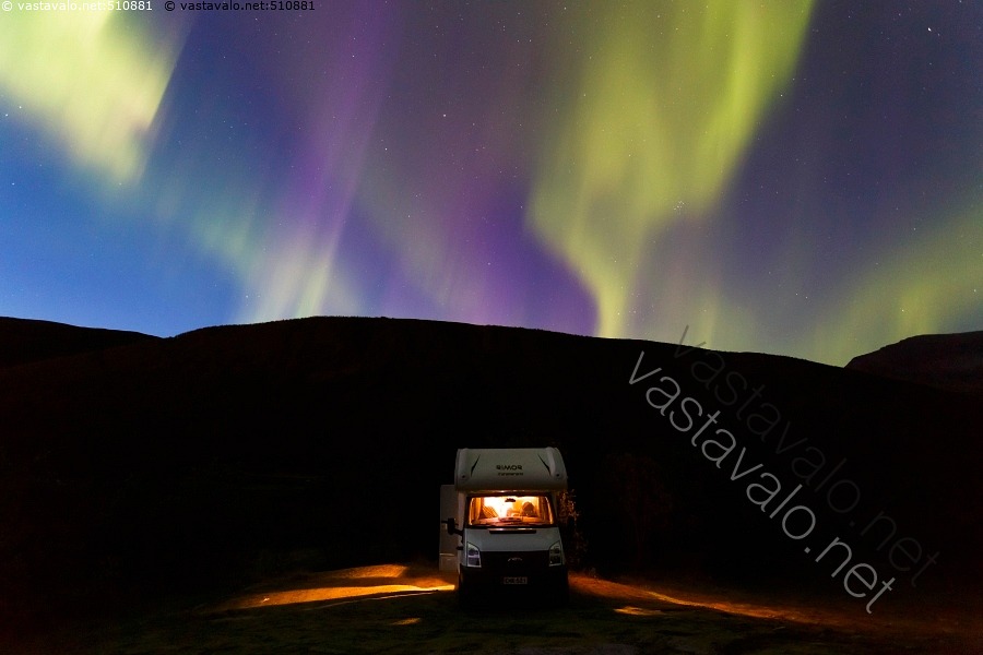 Kuva: Revontulinäytös taukopaikalla II - Aurora borealis revontulet ...