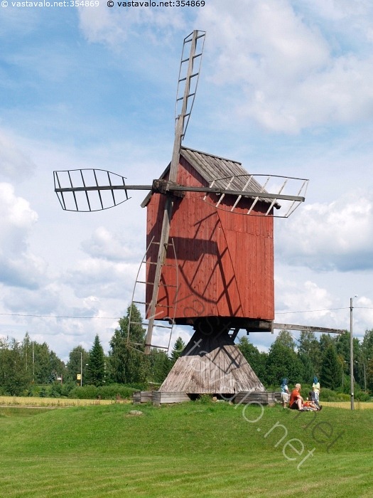 Kuva: Tuulimylly - tuulimylly punainen museo historia perinne pyöriä ...