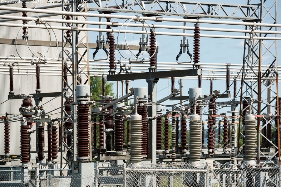 Kuva: Sähkövoimalan muuntoasema - muuntaja muuntoasema Haapaniemen ...