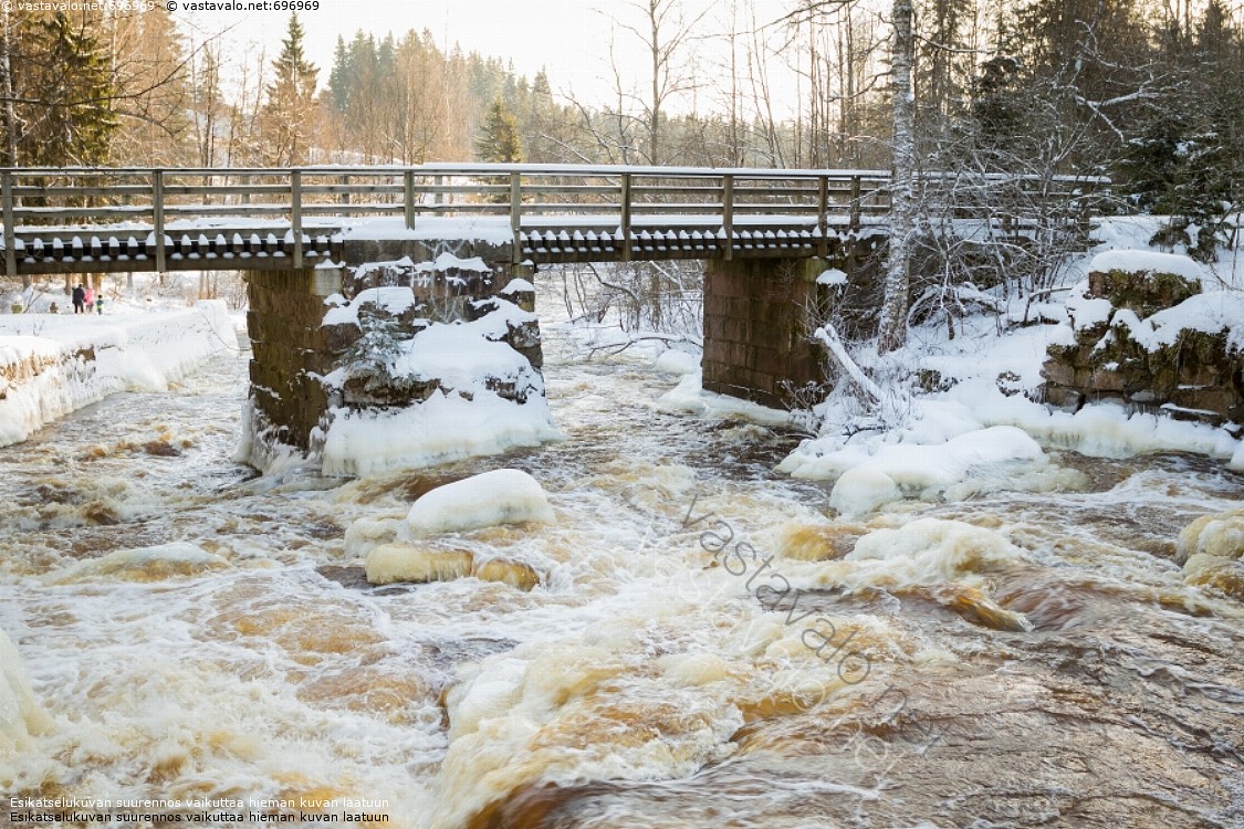 Kuva: Myllykoski - Myllykoski koski talvella talvinen silta vesi virta ...