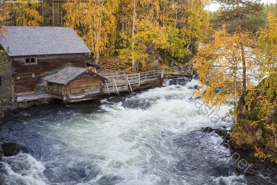 Kuva: Myllykoski ruska-aikaan - koski Myllykoski kuohua kuohut joki ...