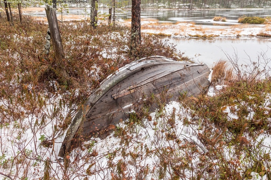 Kuva: Vene viimeisellä rannalla - vanha vene puuvene soutuvene hylätty ...