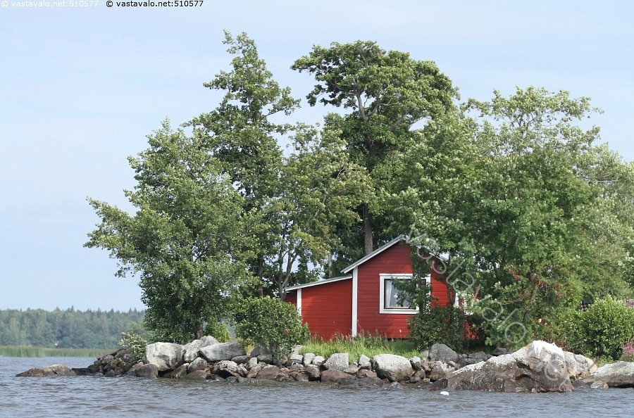 Kuva: Mökkisaari Pihlavanlahdella - mökki saari mökkisaari meri ...