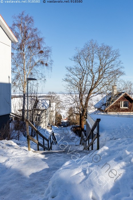 Kuva: Portaat - portaat porras kuja kaide kaiteet talvi pakkanen kylmä ...