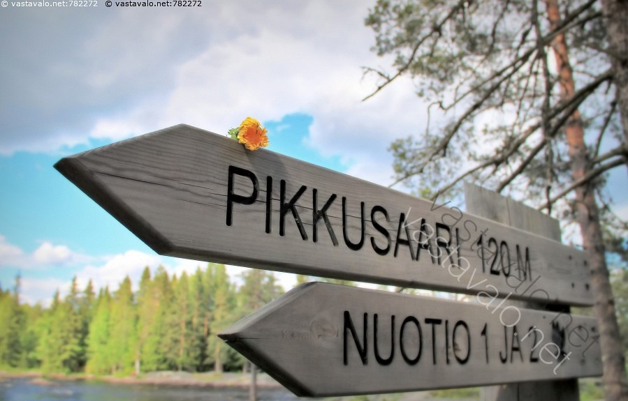 Kuva: Koitelinkosken kylttejä - puiset kyltit kyltti opastekyltti ...