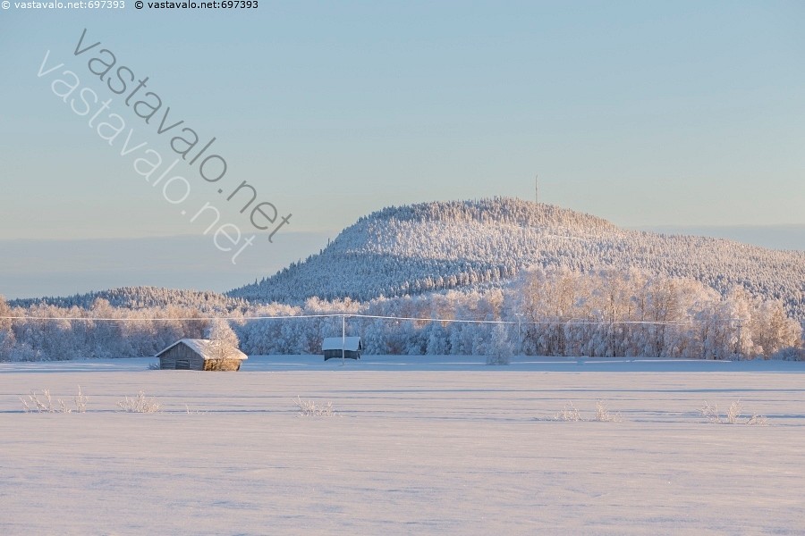 Kuva: Aavasaksa iltapäivän valossa - tunturi vaara pakkanen iltapäivä ...