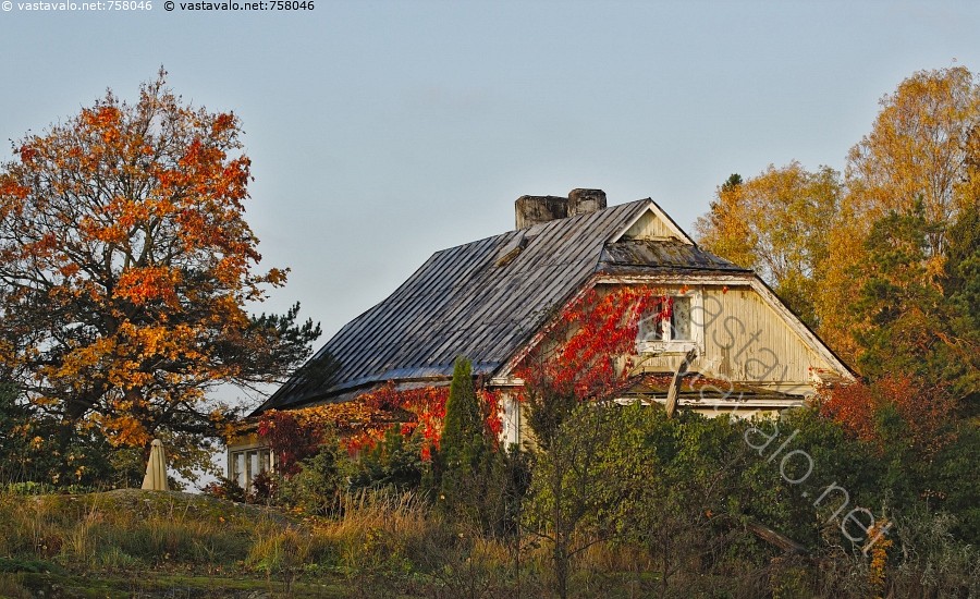 Kuva: Vanha puutalo - talo puutalo rakennus vanha aamu historiallinen ...