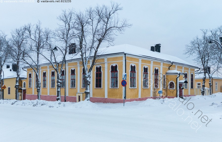 Kuva: Arvilommin talo talvella - talvi talo katu uusrokokoo rakennus ...