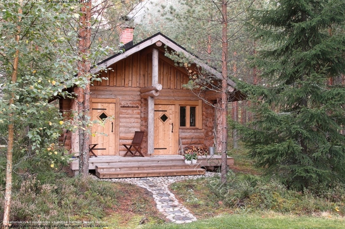 Kuva: Pihasauna - sauna pihasauna ulkosauna hirsisauna savupiippu ...